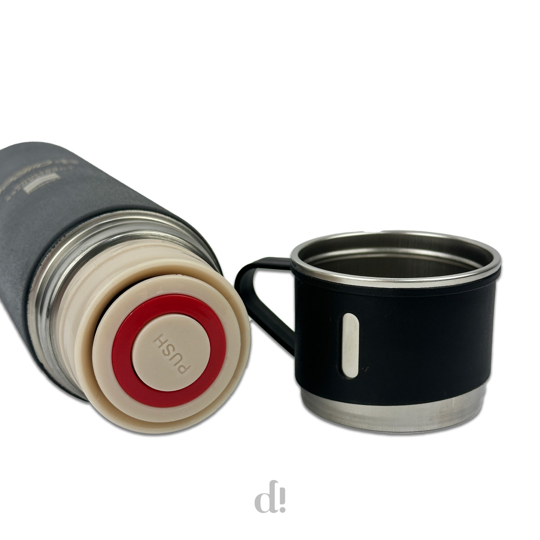Termo Metálico con 2 Tazas – OilRed – Chevron – DINAMIC PRODUCTS